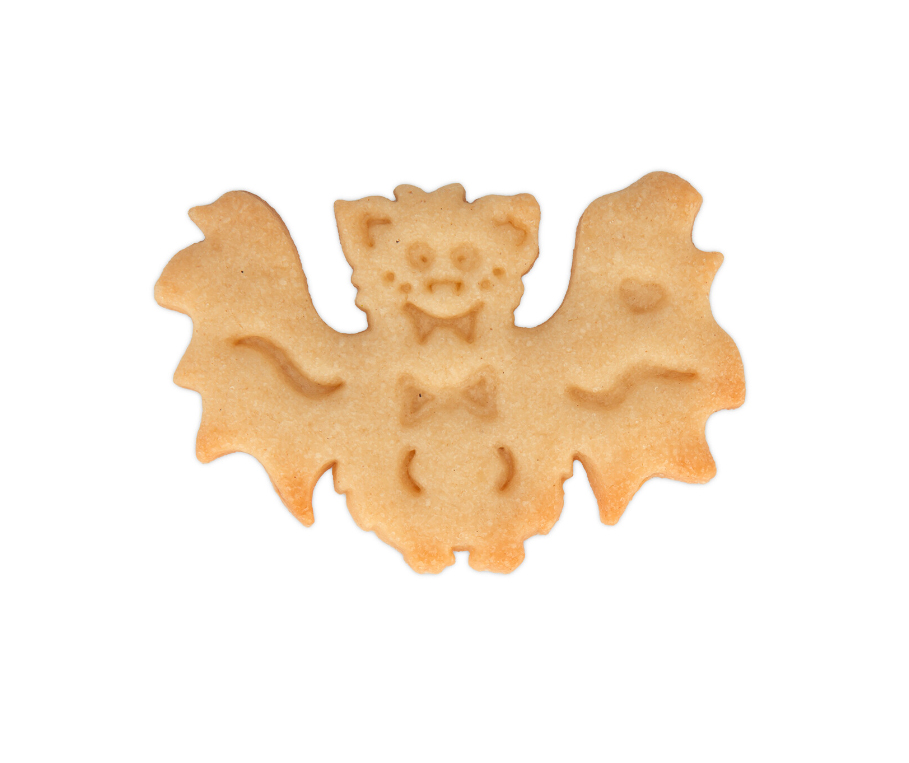 Embossed cookie cutter with ejector - Bat | Tortenbild-Druckerei